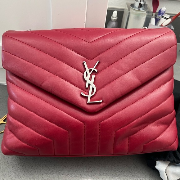 Saint Laurent | Bags | Ysl Saint Laurent Medium Loulou In Dark Red ...